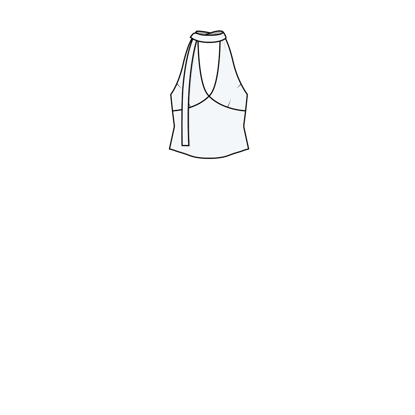 HALTER TOP SEWING PATTERN (PDF) – Puff and Pencil